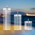 3pcs Clear Crystal Candlelight Wedding Dinner Candlestick Decors Candle ...