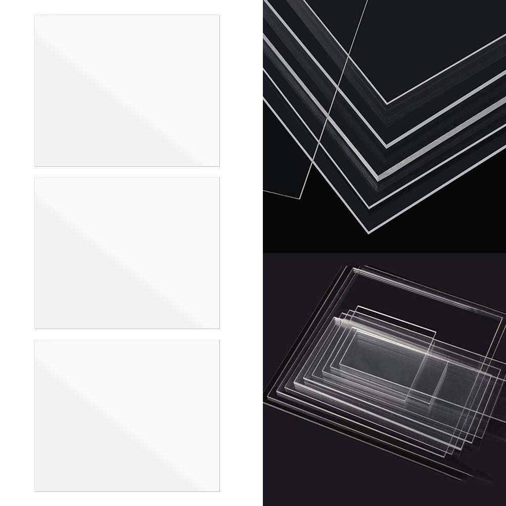 3pcs Clear PVC Sheet, Transparent Flexible Plastic Sheet for Crafts,DIY ...