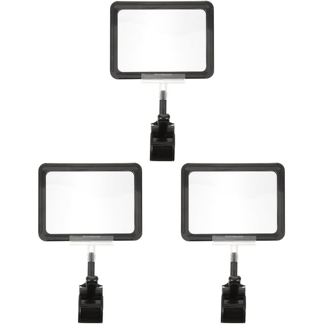 3pcs Clip On Sign Holder Adjustable Plastic Sign Holder Merchandise ...