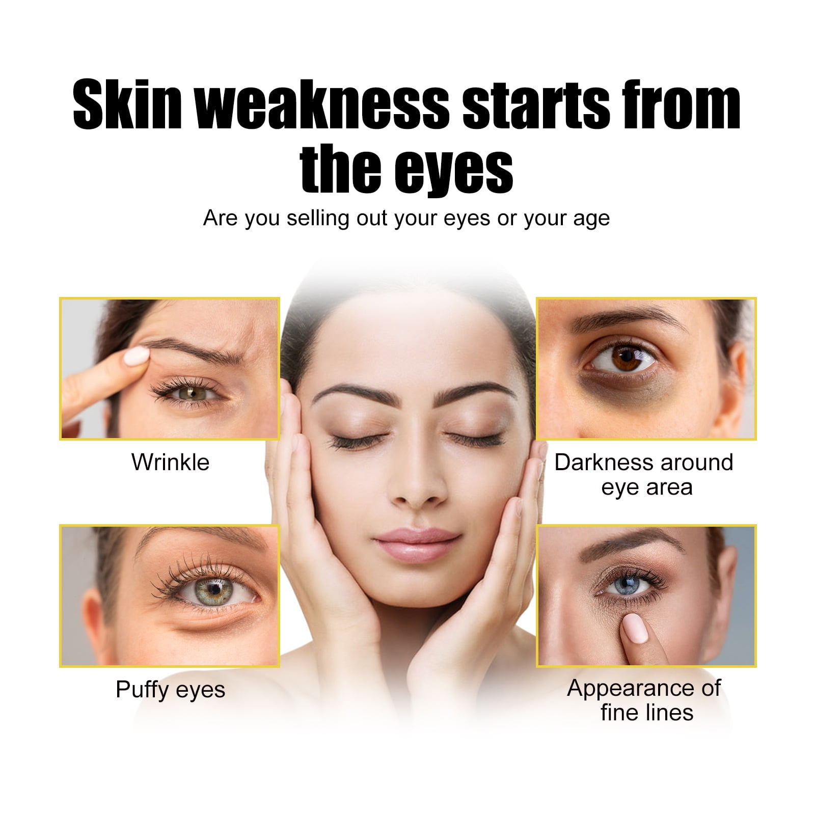 3pcs Collagen Gold Eye Mask Firming Eye Pattern Patch Overnight Dark ...