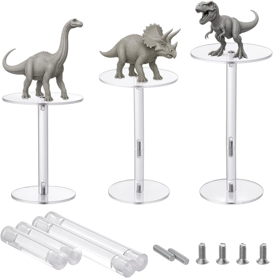 3pcs Combat Risers for Flying Miniatures 2.5 inch 3 inch Clear Round ...