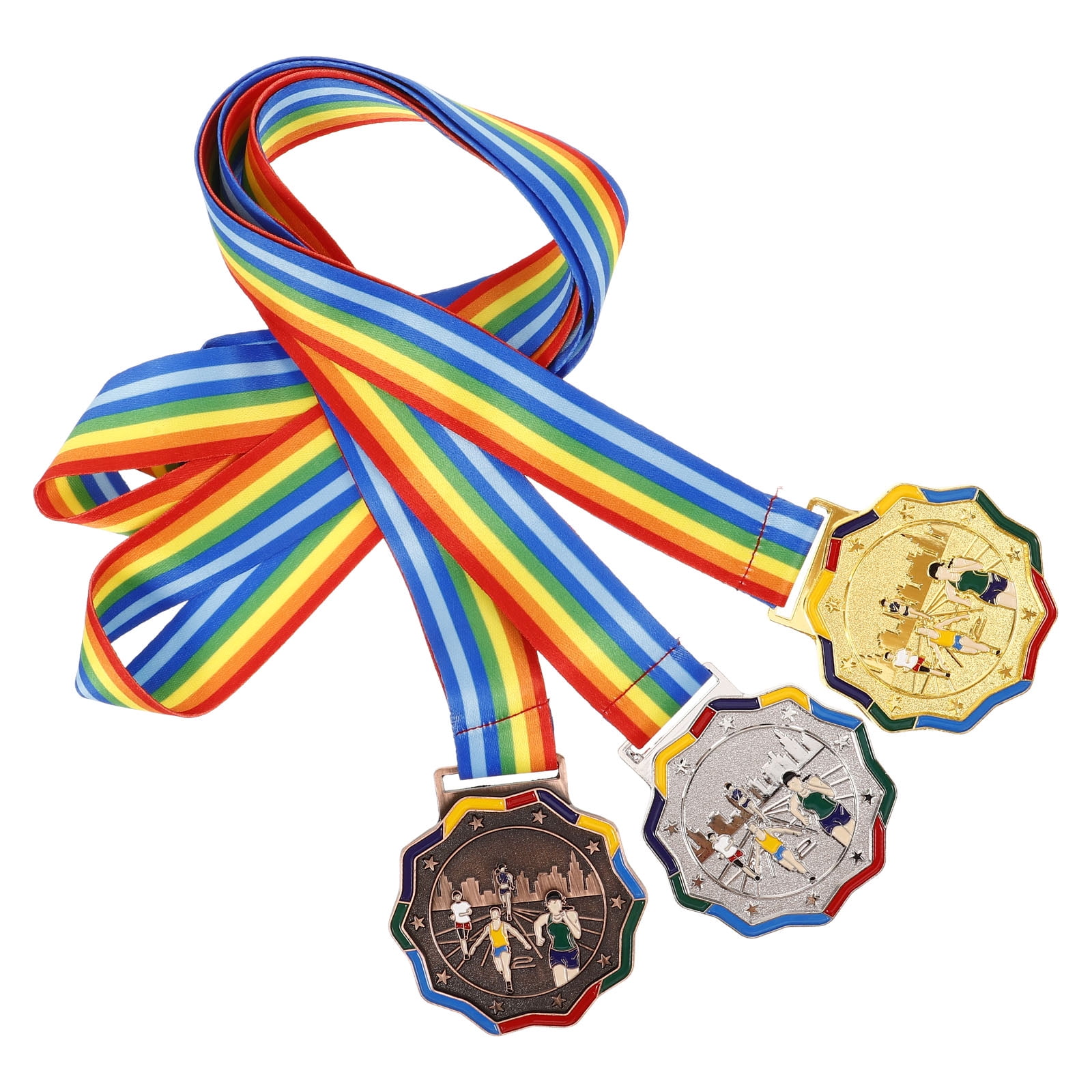 3pcs Competition Award Medal Decorations Zinc Alloy Winner Medals ...