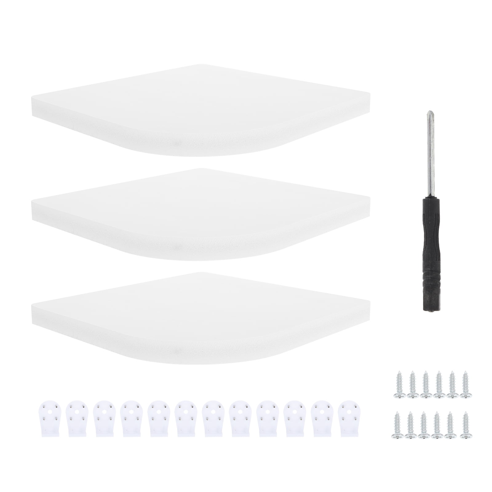 3pcs Corner Book Stacks Home Office Corner Storage Planks Wooden Wall ...