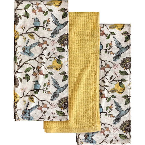 3pcs Cotton Kitchen Towels - 270 GSM 15x25 Inch Terry Cloths Reusable ...
