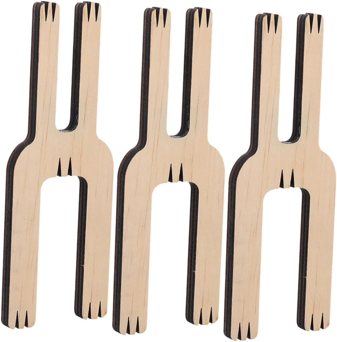 3pcs Craft Crochet Forks Hand Cut Lucet Fork Decorative Knitting Tool ...
