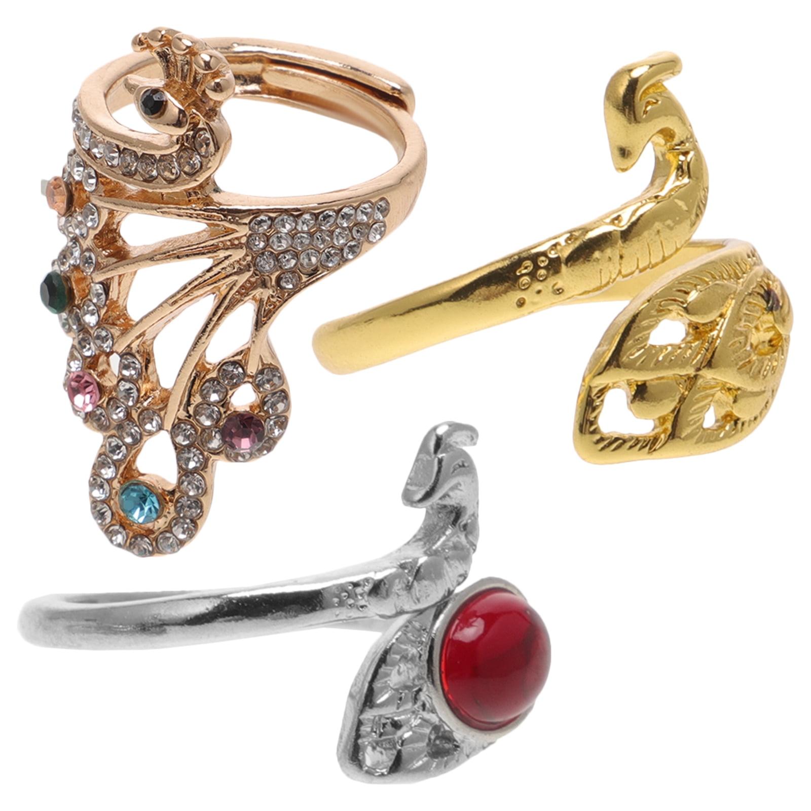 3pcs Craft Rings Crochet Ornament Crochet Ring Women Yarn Guided Rings ...