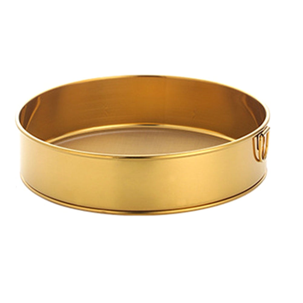 3pcs Creative Round Sifter Flour Filter Stainless Steel Mesh Strainer ...