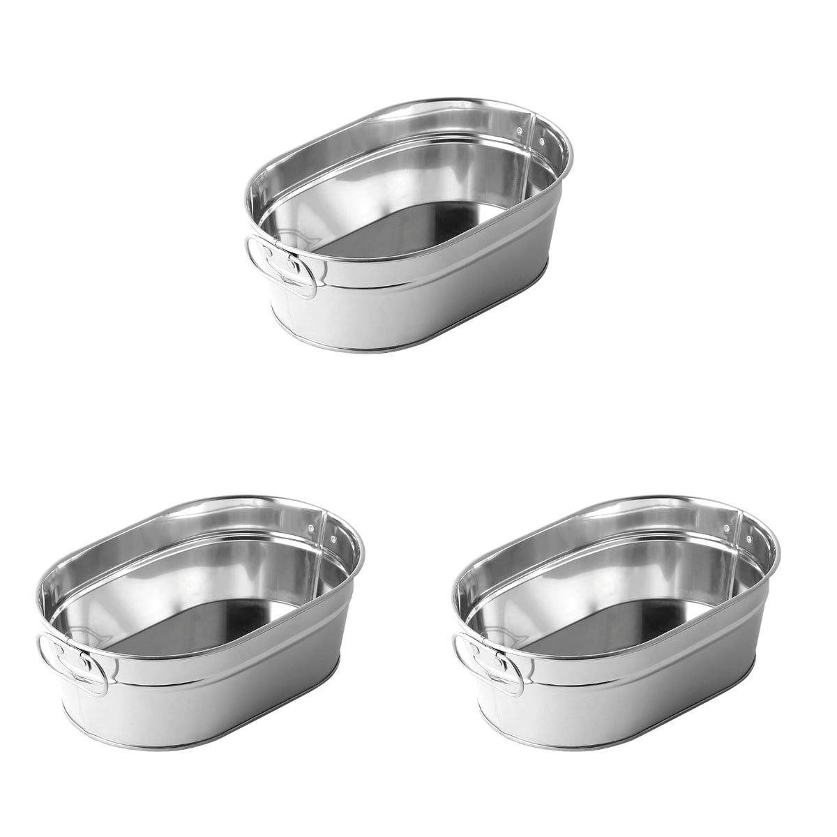 3pcs Creative Stainless Steel American-Style Fries Bucket Snacks Fried ...