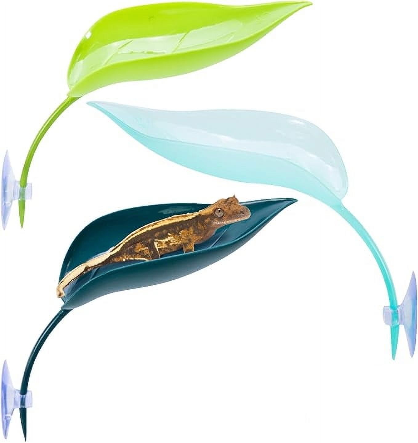 3pcs Crested Gecko Climbing Toys, Leaf-Shaped Reptile Basking Platform ...