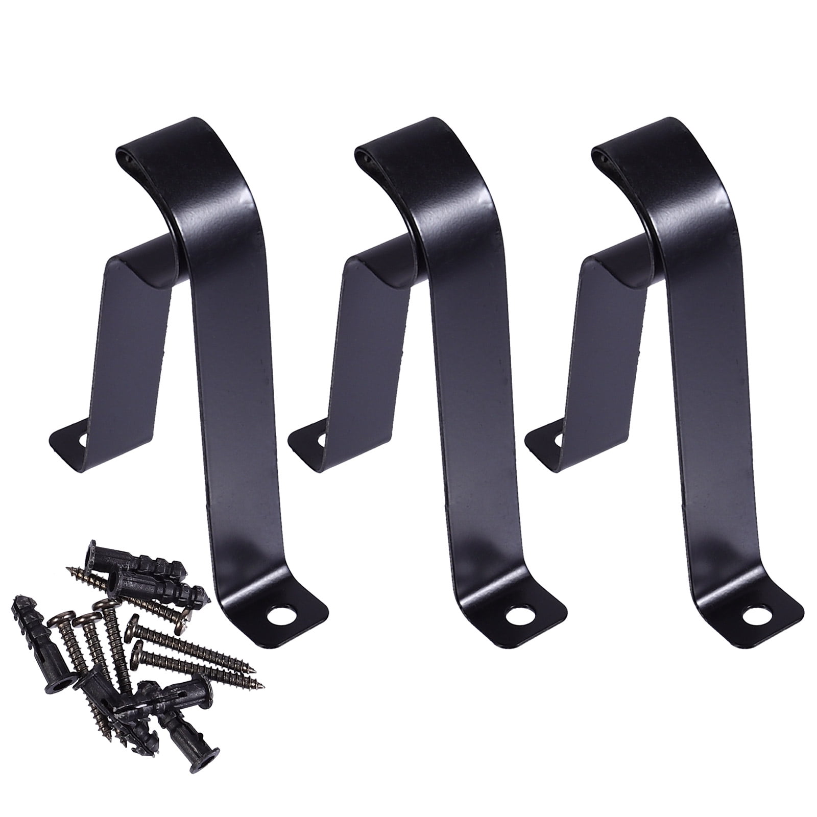 3pcs Retro iron Hook Curtain Support Brackets Curtain Rod Supporting ...