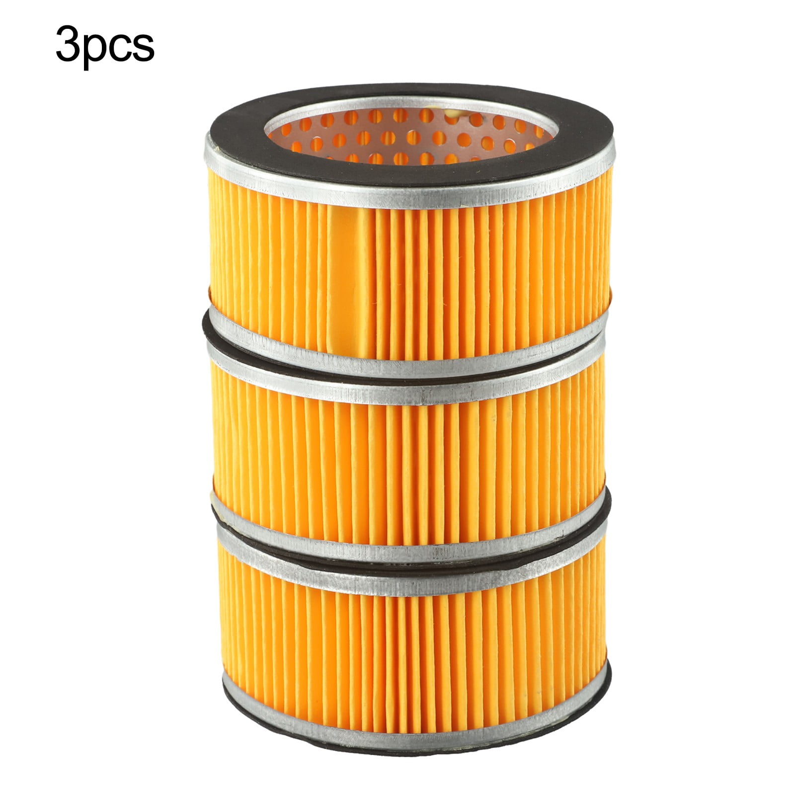 3pcs Cylinder Shape Inside Dia Air Compressor Element Filter Assembly ...