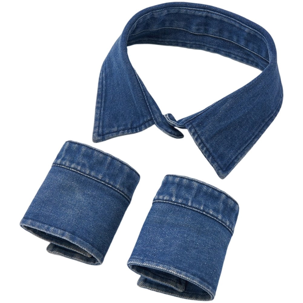 3pcs Denim Detachable Collar & Cuffs Set for Women – Fashion Fake ...
