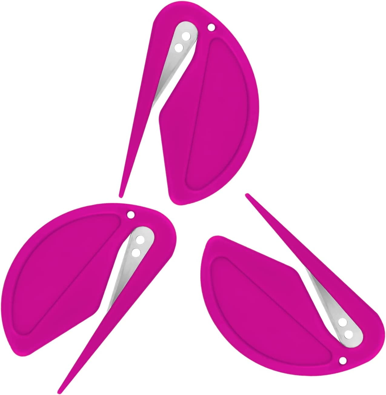 3pcs Desk Letter Openers, Plastic Envelope Opener Slitter Secure and ...