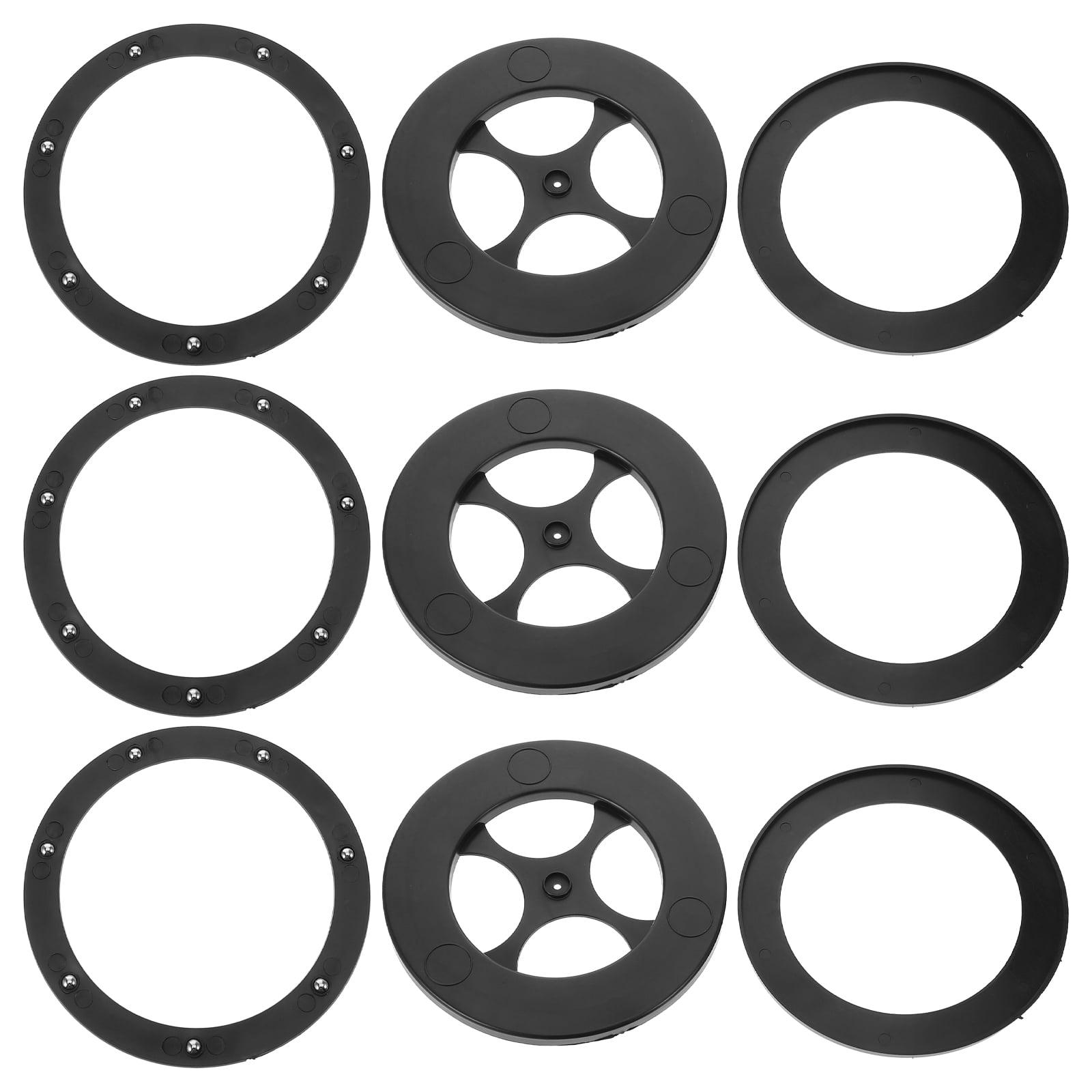 3pcs Desserts And Fruits Plate Turntable Rolling Beads Design Lazy ...