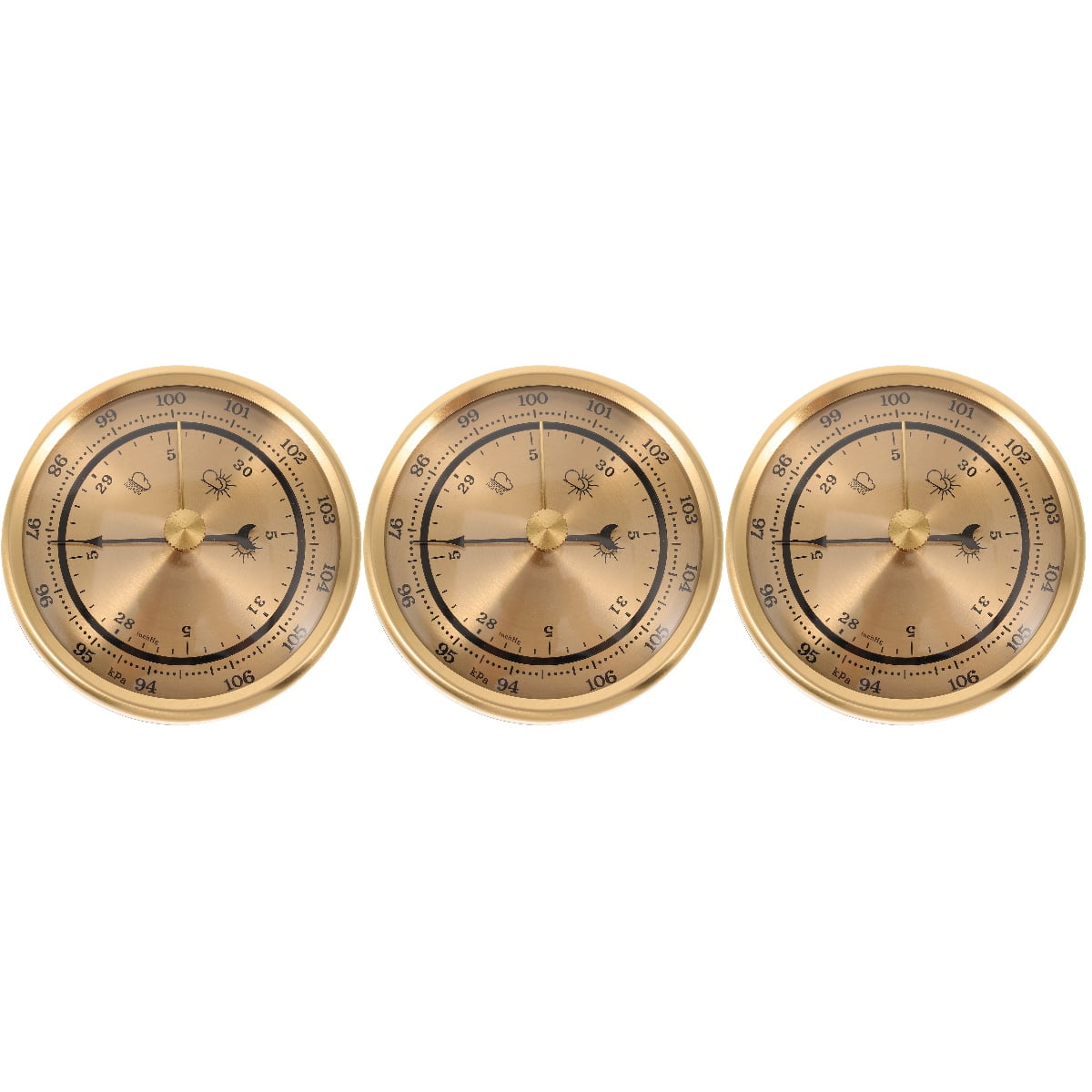 3pcs Dial Barometer Household Barometer Pressure Gauge Tool Small ...