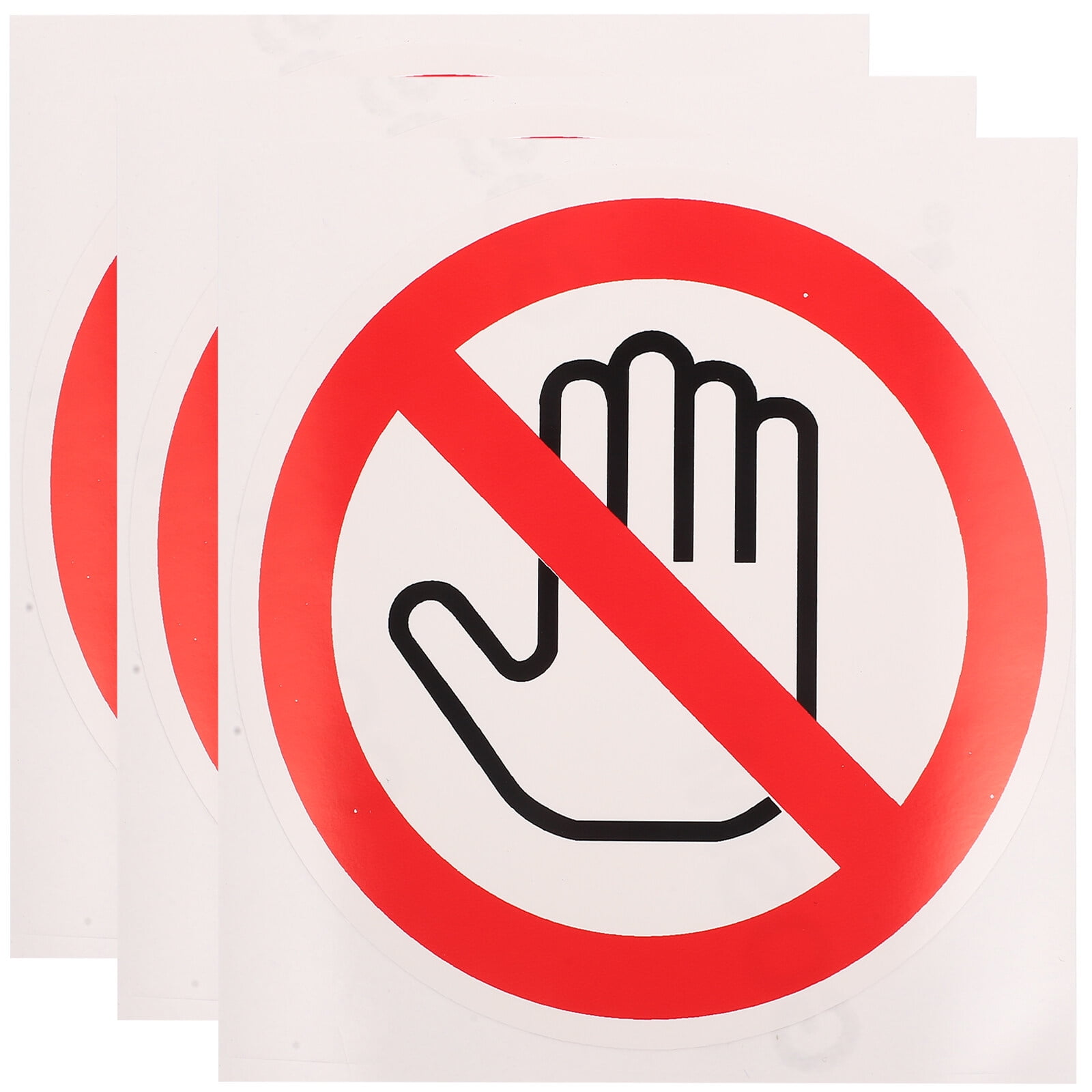 3pcs Do Not Touch Sticker Don't Touch Warning Label Sticker Not Touch ...