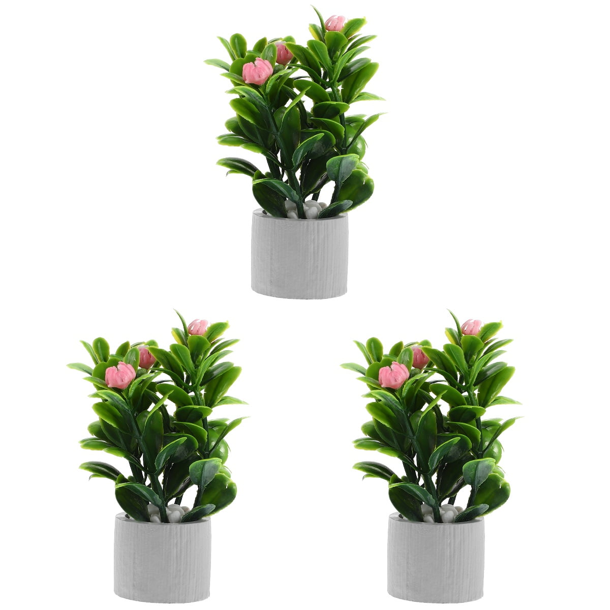 3pcs Doll House Plants Miniature Bonsai Plants Mini Potted Plants Model ...