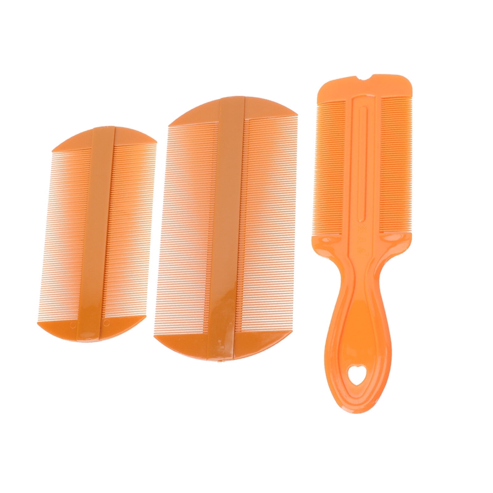 MLINS 3pcs Double-sided Hair and Scalp Comb Orange Plastic with ...