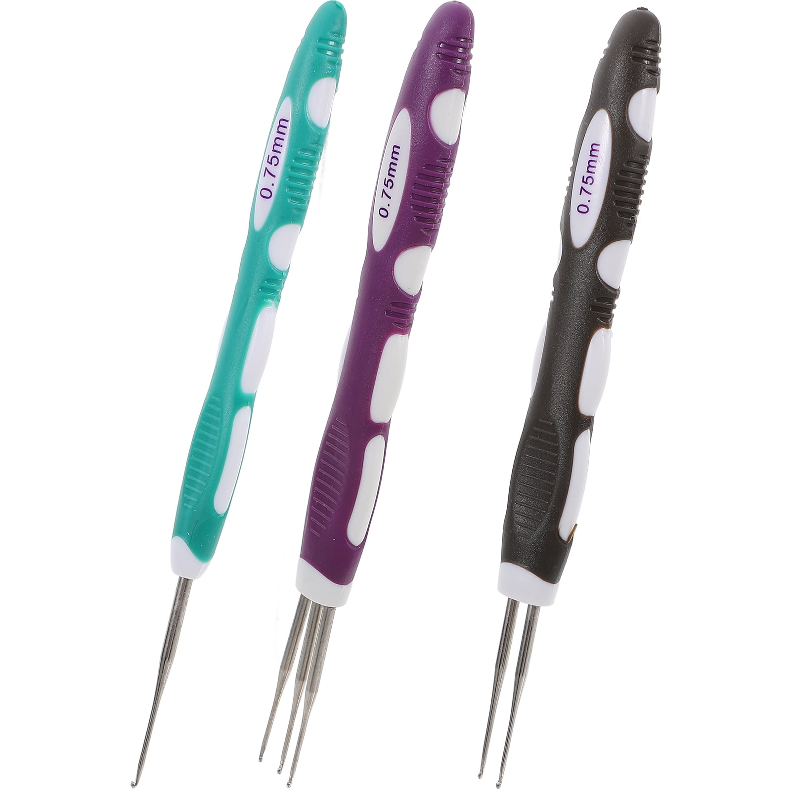 3pcs Dreadlock Crochet Hooks For Hair 0.75 Mm Dreadlock Crochet Needle ...