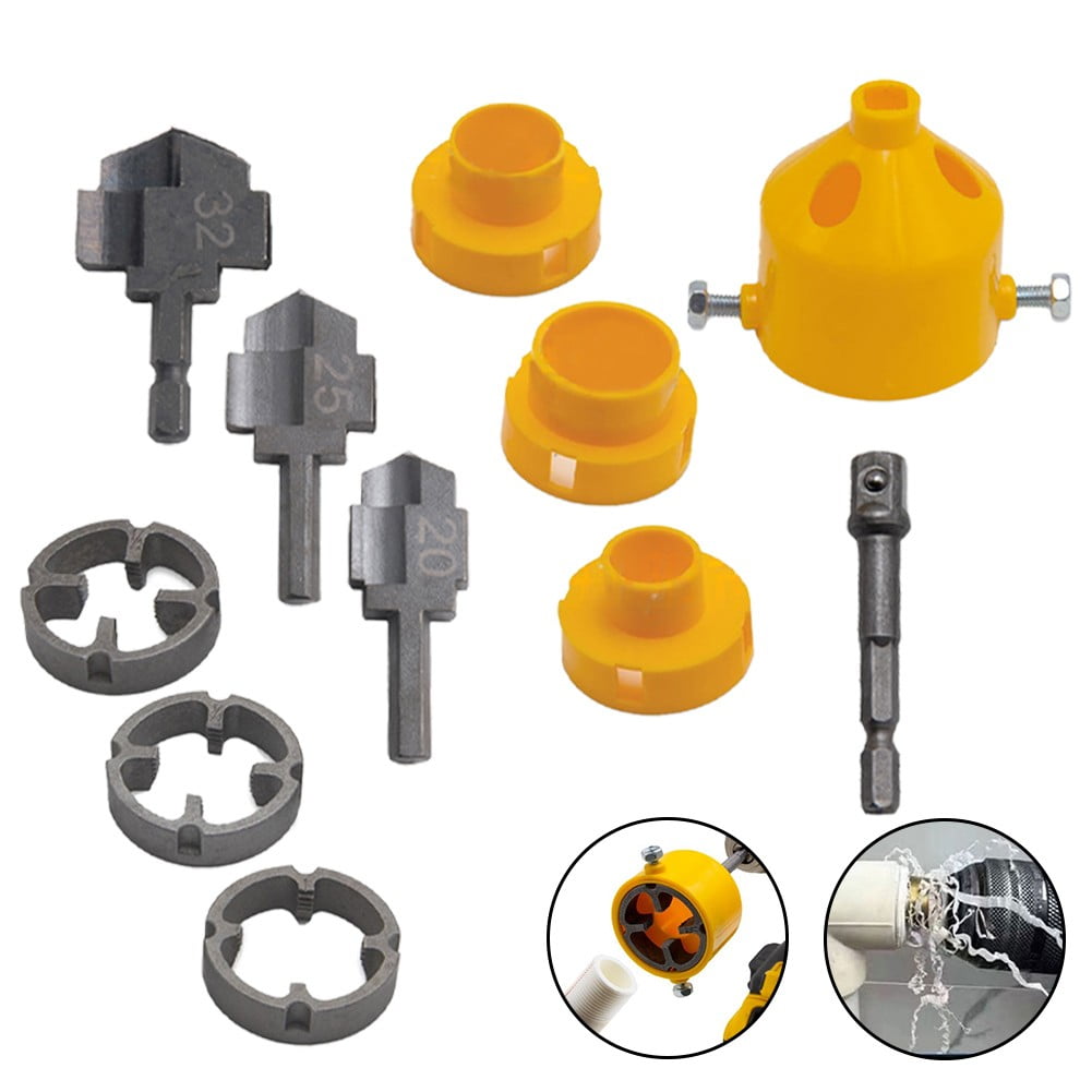 3pcs Drill Bit 1pcs Pipe Threading Tool Set PPR Drill Bit With PVC Pipe ...