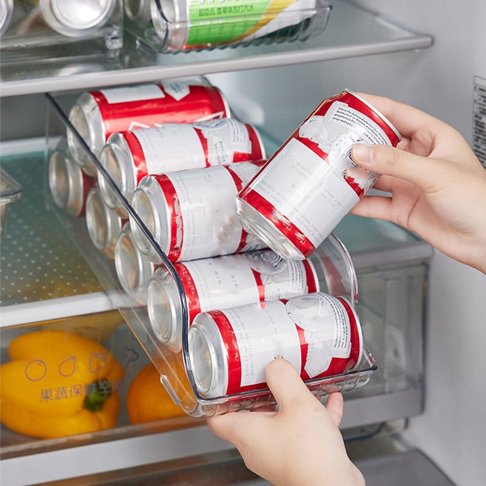 3pcs Drink Dispenser Organizer for Refrigerator, Clear Plastic Tall ...