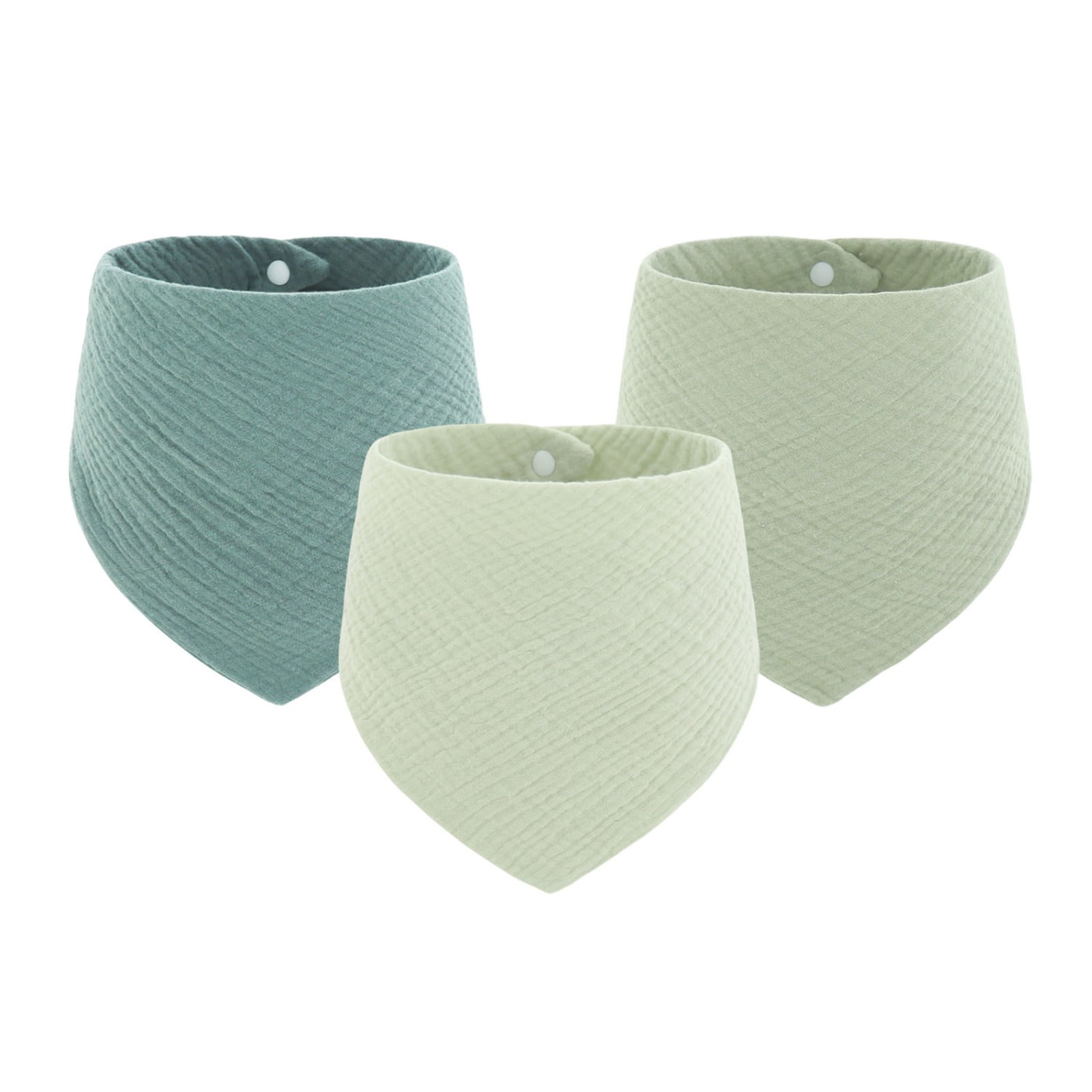 3pcs Drooling Apron Strong Absorbent Cotton Solid Color Burp Cloths ...