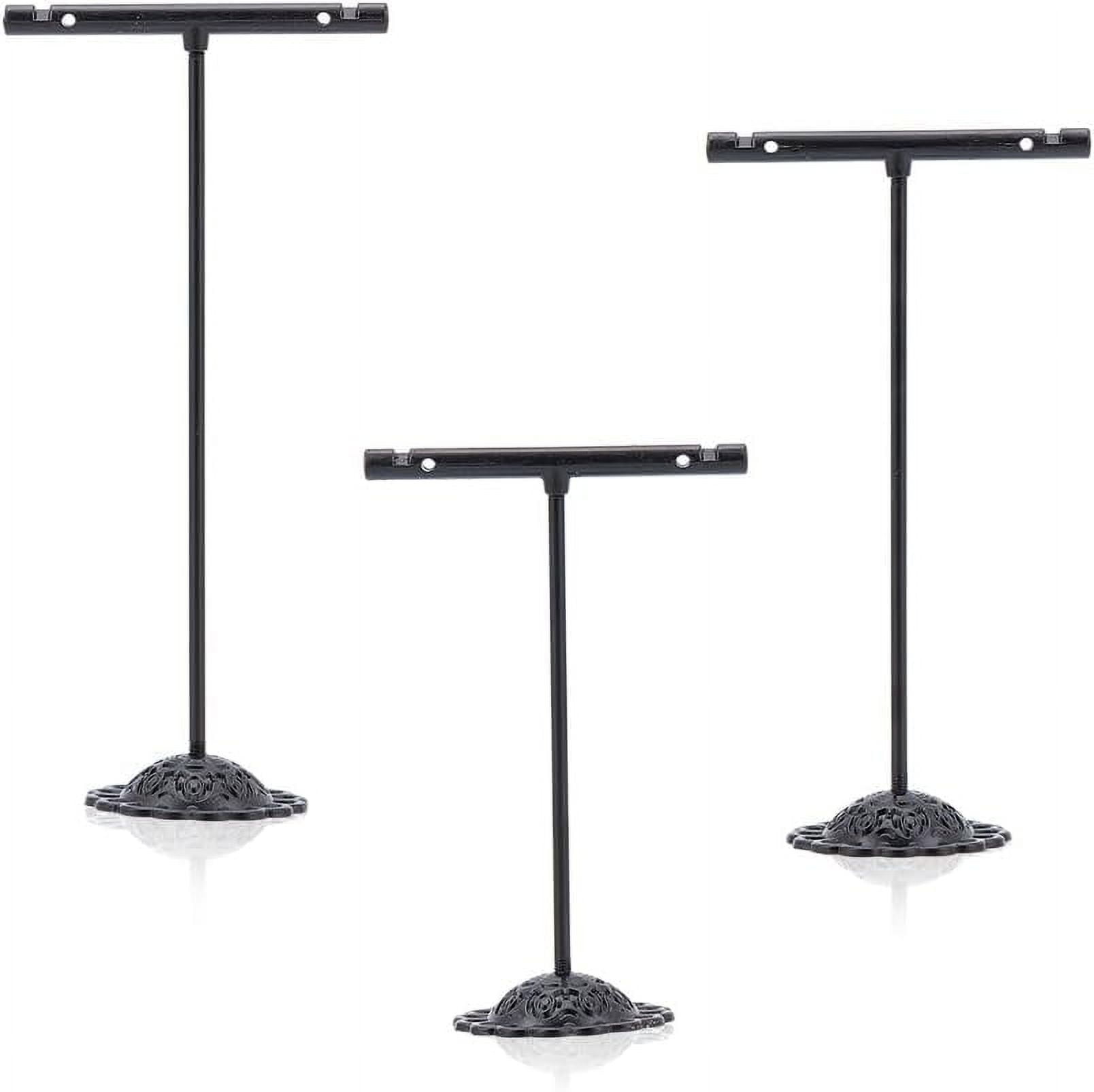 3pcs Earring T Stand Black Metal Jewelry Display Holder Tree Table Top ...