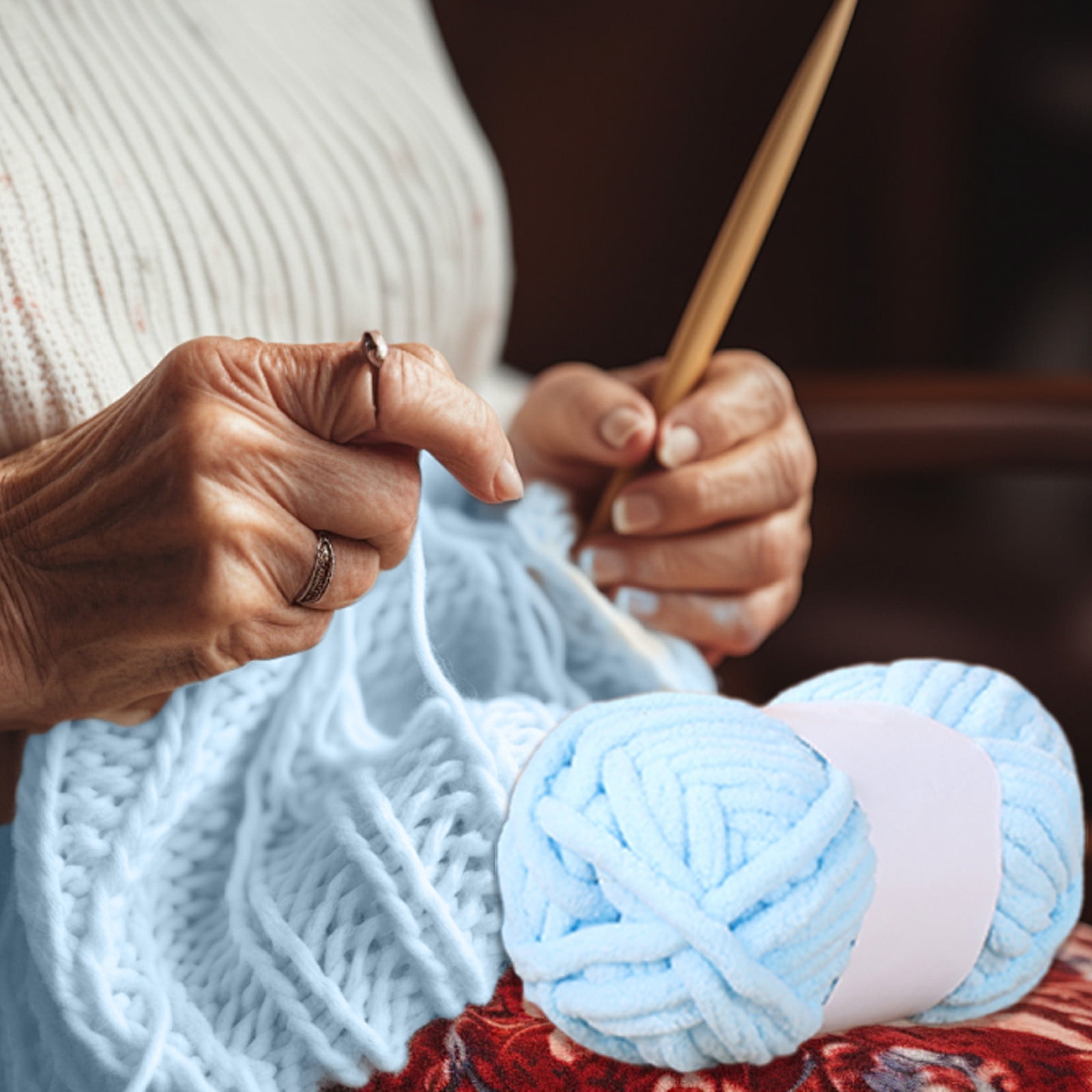 3pcs Easy Crochet Yarn, Beginners Yarn for Crocheting with Easy-to-See ...