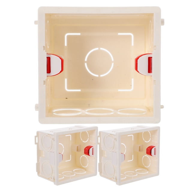 3pcs Electrical Junction Boxes Hidden Mount Wall Socket Box Concealed ...