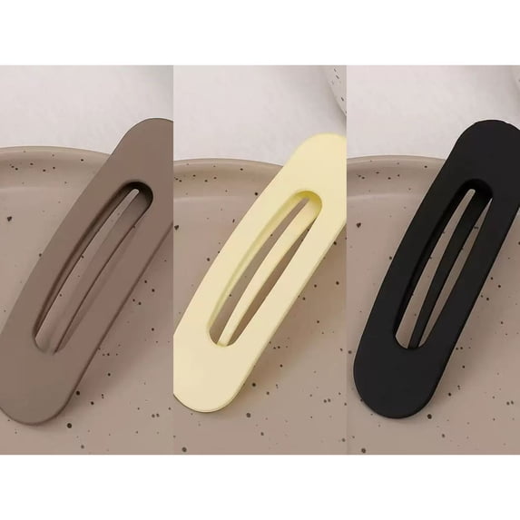 3pcs Elegant Matte Large Hair Clips for Women - Acrylic Anti-Slip ...