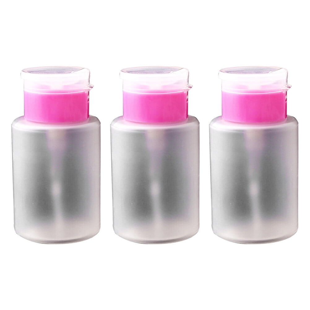 3pcs Empty Nail Polish Remover Bottle Pressing Storage Bottle Nail ...