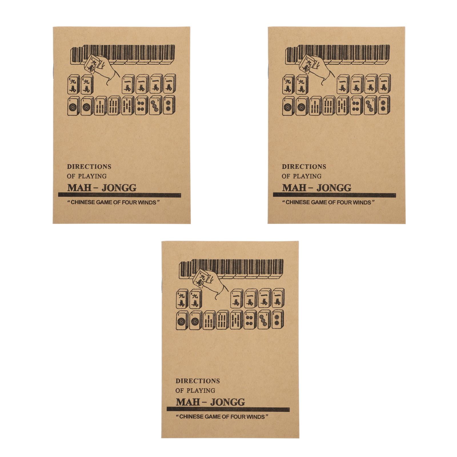 3pcs English Chinese Mahjong Instruction Manual For Learning And ...