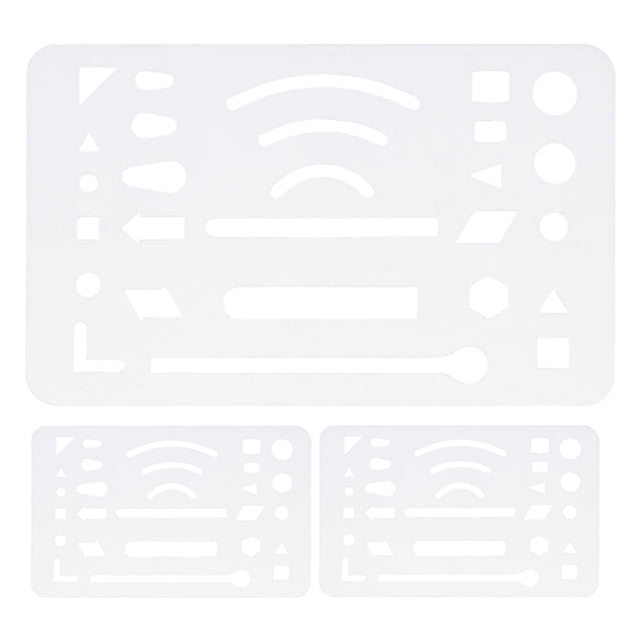 3pcs Eraser Shield Eraser Template Drafting Metal Erasing Shield ...