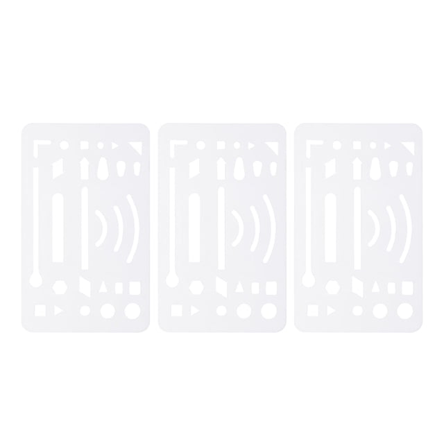 3pcs Erasing Shield Plastic Drawing Template Shield Drafting Tool ...