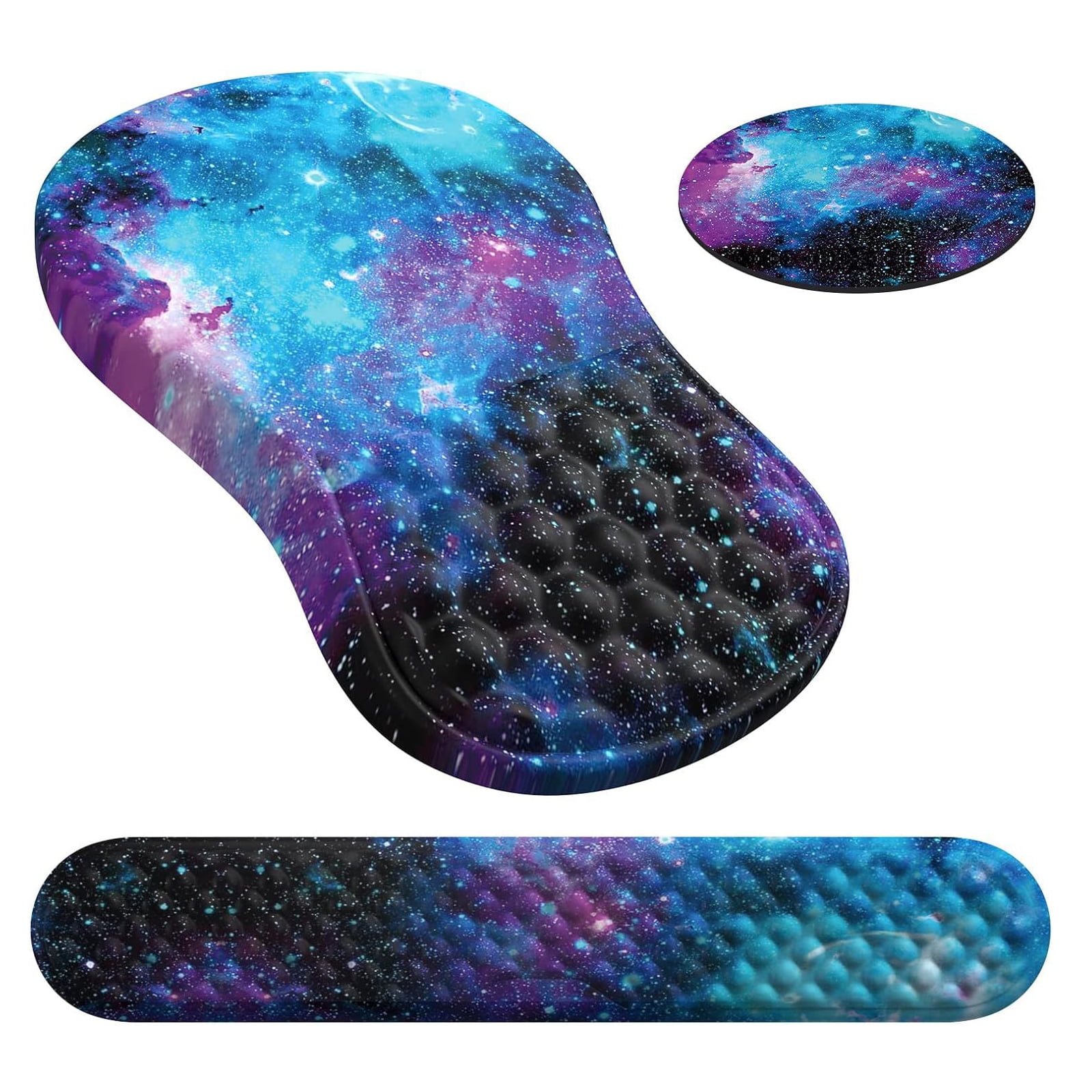 3pcs Ergonomic Memory Foam Wrist Pad for Keyboard Cup Coaster ...