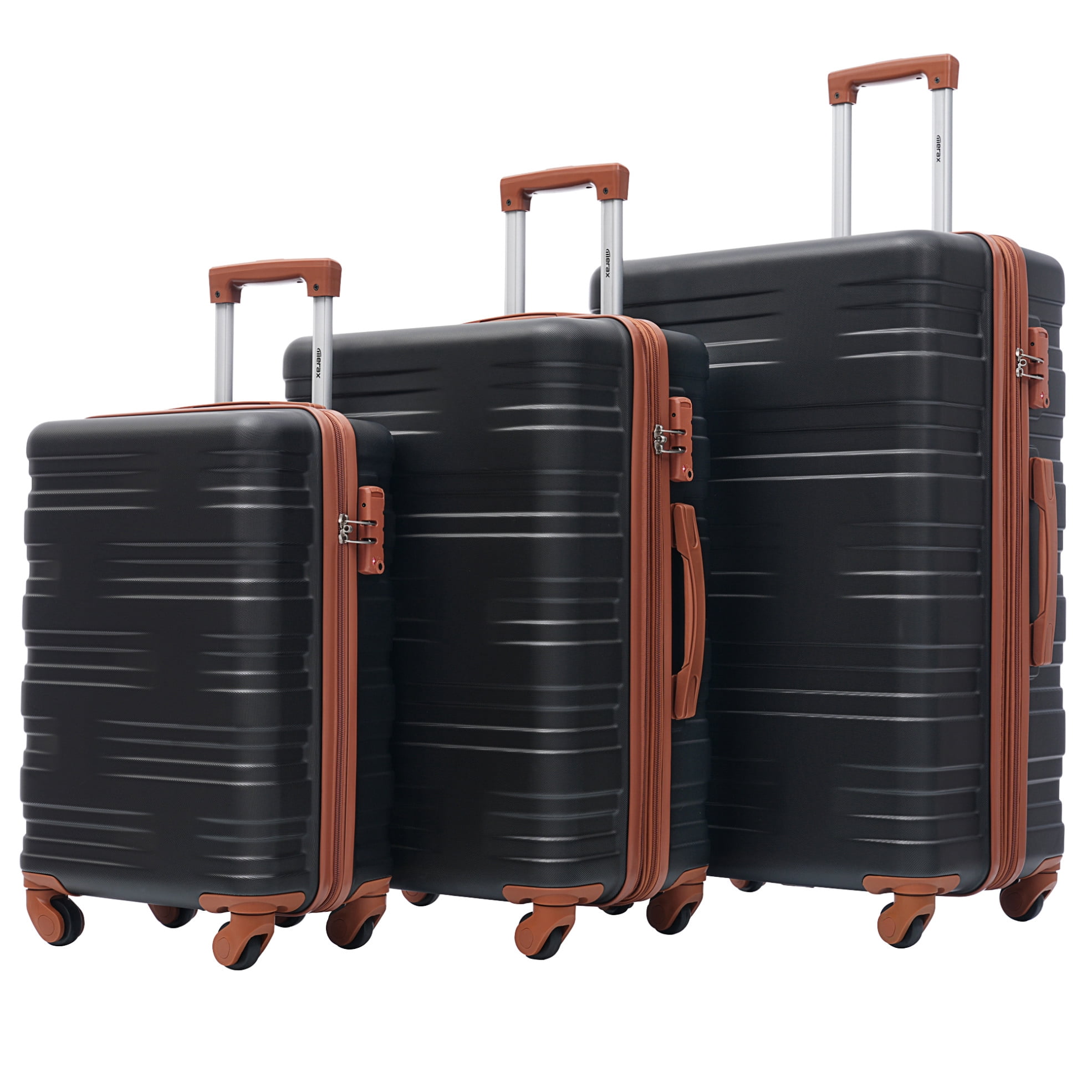 Triple Tree 20''24''28'' 3-Pieces Hardside Spinner Modern Suitcase ...