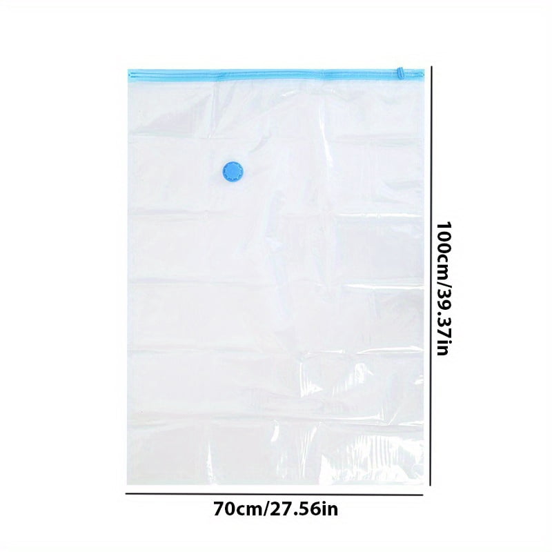 3pcs Extra-Large & Thick Transparent Vacuum Storage Bags with Blue ...