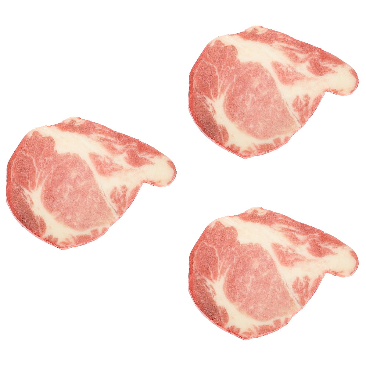 3 PCS Raw Meat Prop Simulation Beef Model Artificial Toy Food - Walmart.com