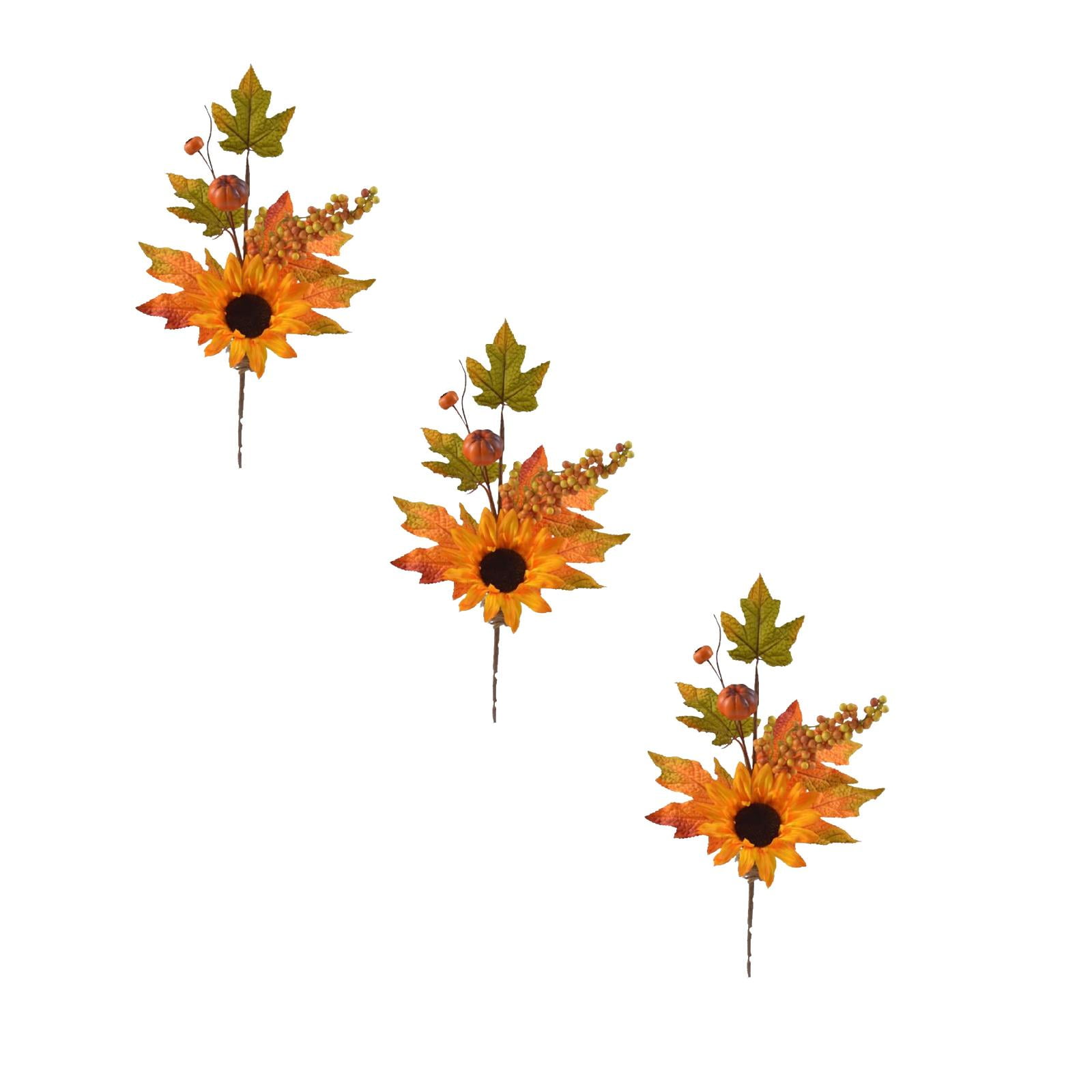 3pcs Fall Decorations,Fall Picks For Decorating,Pumpkin Picks ...