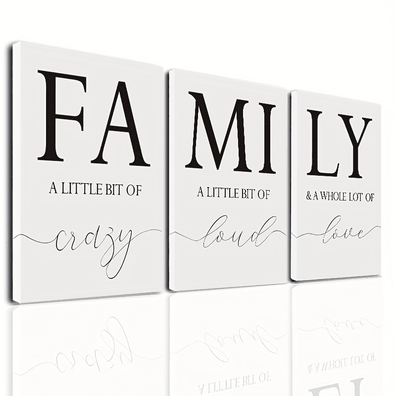 3pcs Family Quotes Wall Art Print - Ready to Hang, Canvas Painting for ...