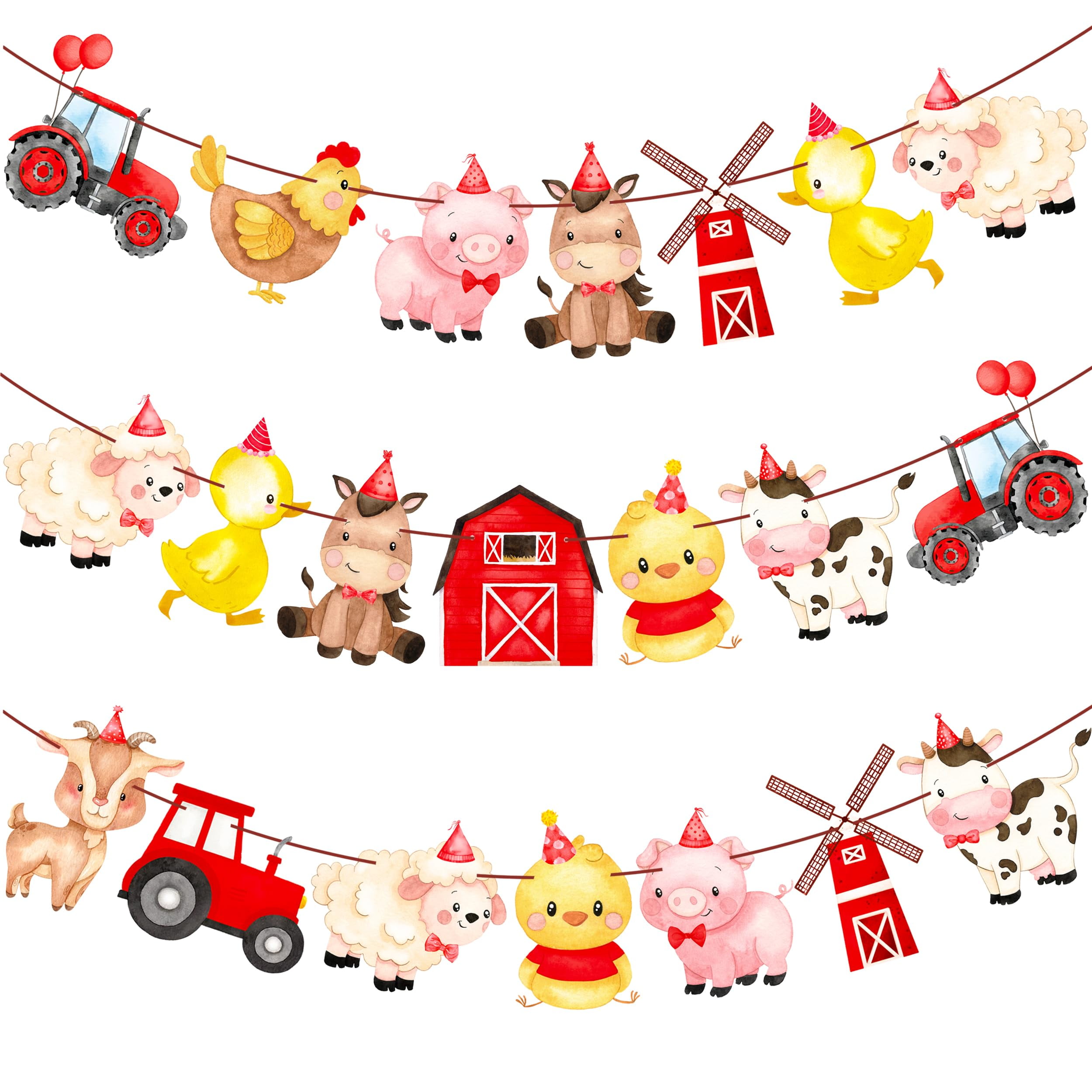 3pcs Farm Theme Banners Farm Birthday Party Decorations Farm Baby ...