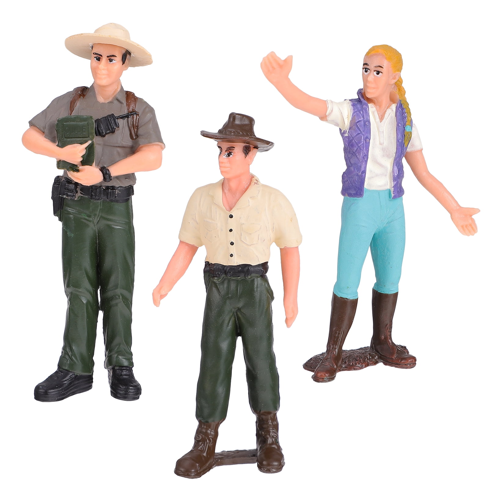 3pcs Farmer People Figures Realistic Farmer Figurines Farming Man Model ...