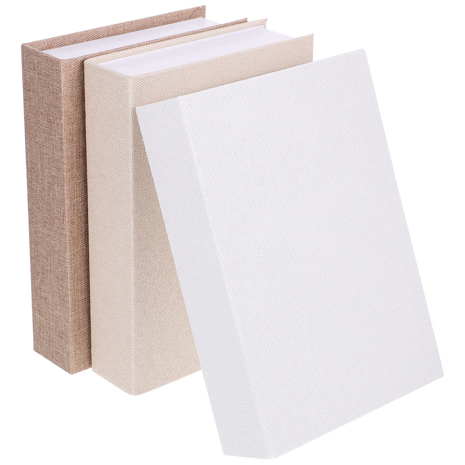 3pcs Faux Books Decorative Modern Book Boxes Decorative Linen Coffee ...