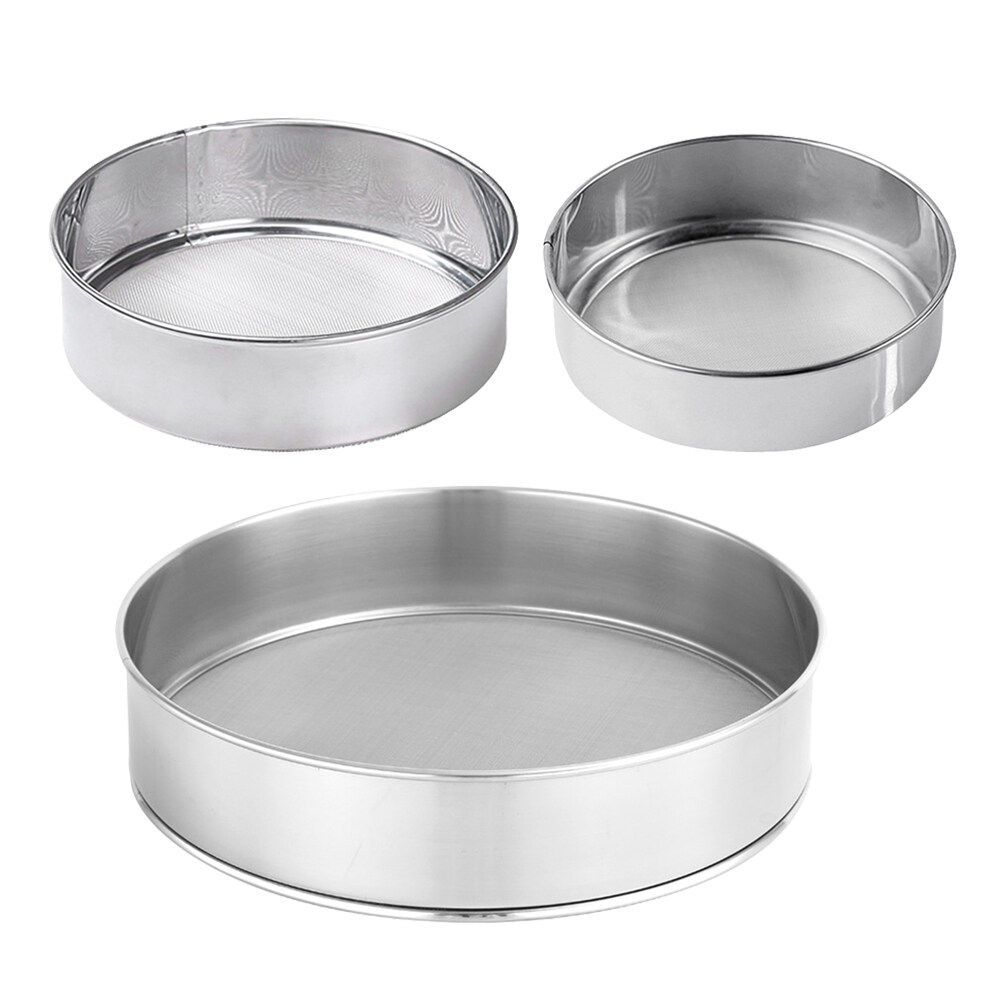 3pcs Fine Mesh Sifter Stainless Steel Flour Sifter Sieve Handheld ...
