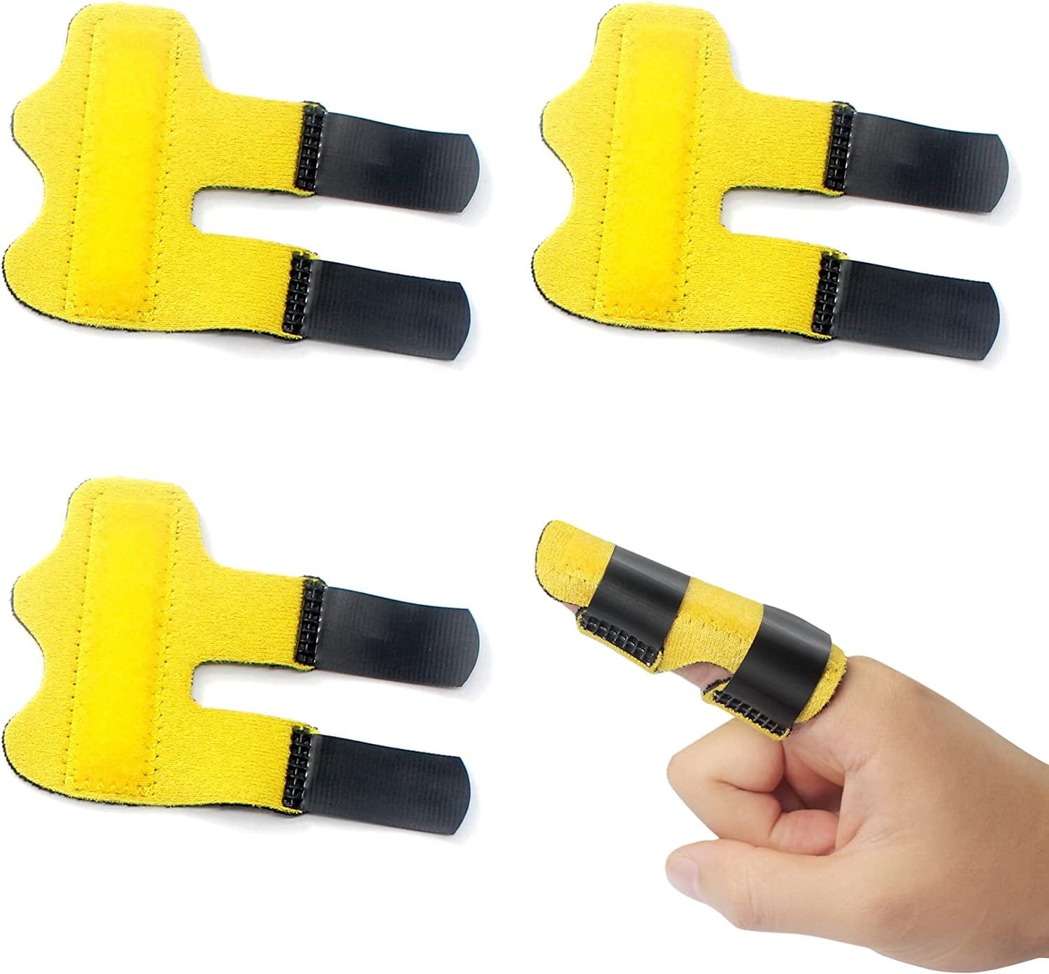 3pcs Finger Splint,Fingerless Gloves, Finger Bandages Tubular, Finger ...