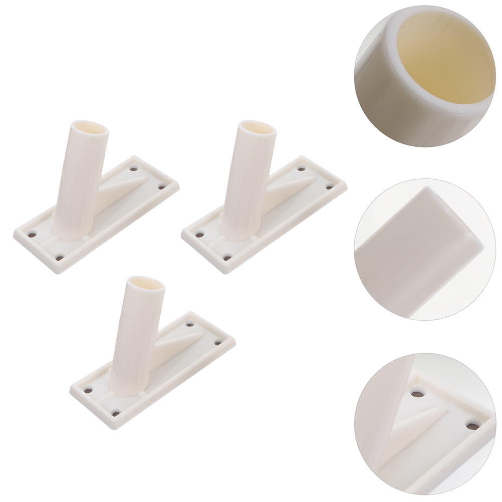 3pcs Flag Pole Holder Wall Mounting Bracket Flag Pole Brackets ( White ...