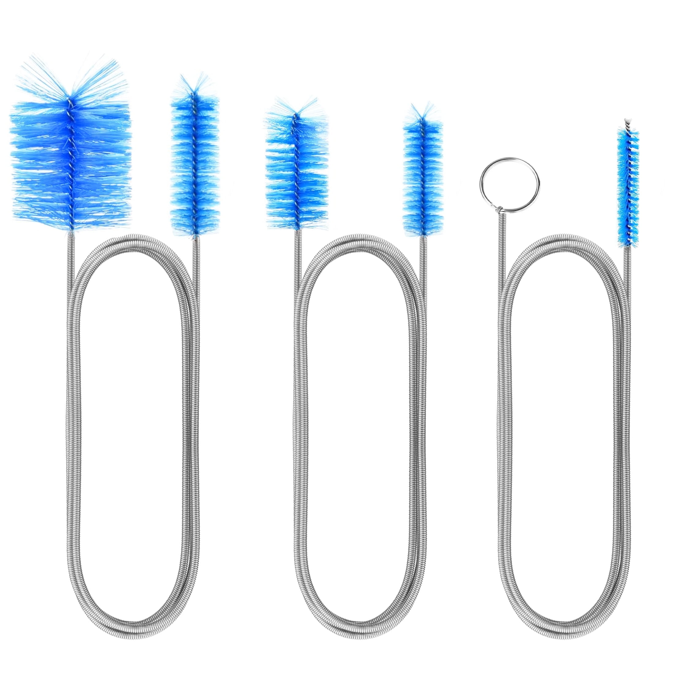 3pcs Flexible Drain Brushes, EEEkit 61" Stainless Steel Long Tube Pipe ...