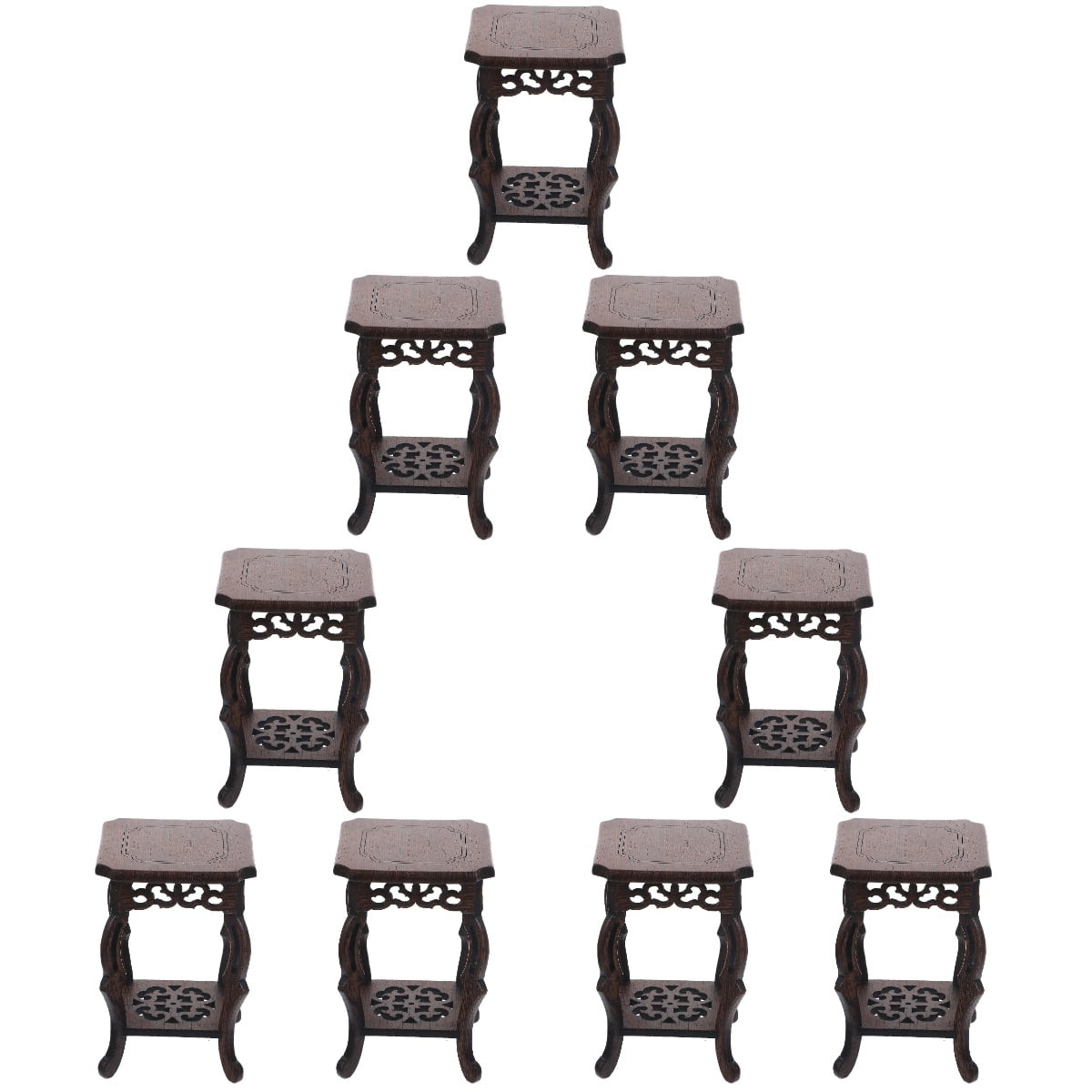 3pcs Flower Pot Base Plant Stand Wooden Plant Stand Holder Flower Pot ...