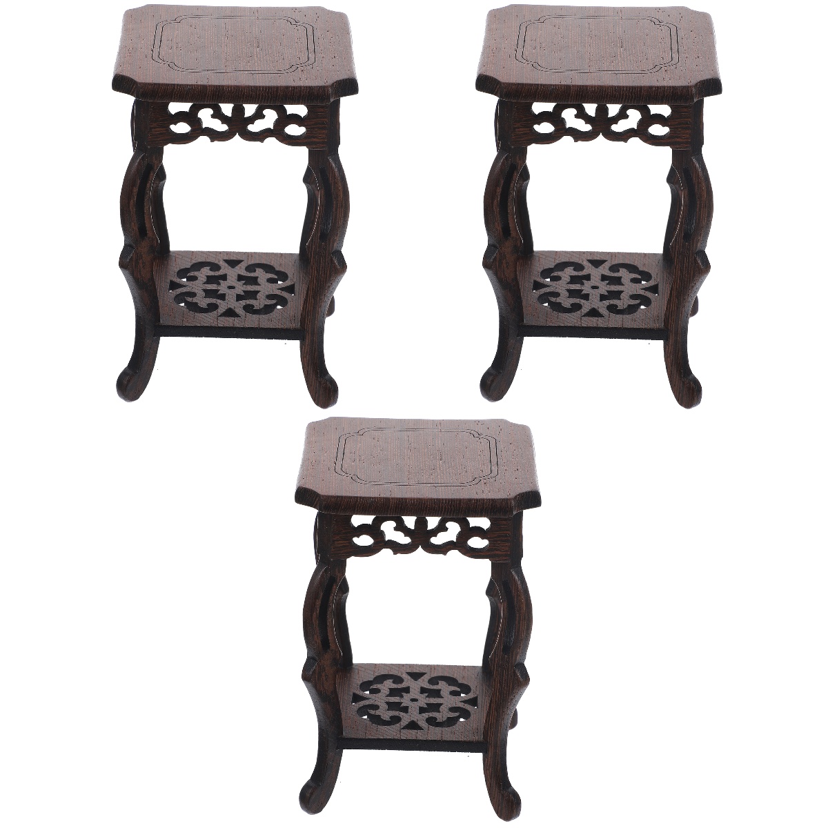 3pcs Flower Pot Base Plant Stand Wooden Plant Stand Holder Flower Pot ...