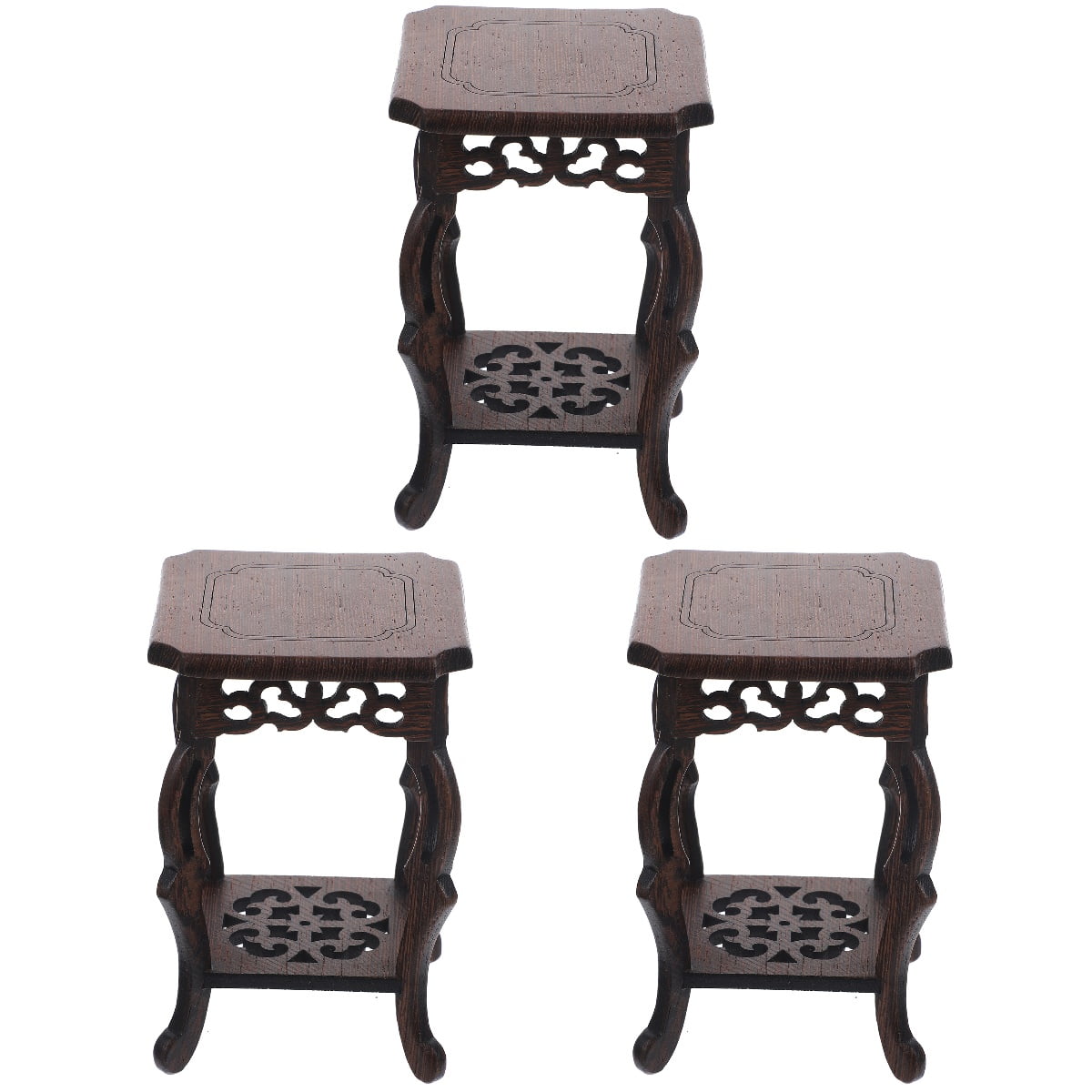3pcs Flower Pot Base Plant Stand Wooden Plant Stand Holder Flower Pot ...
